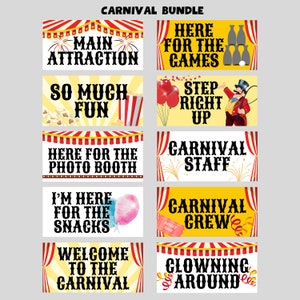 Carnival Bundle, Photo Booth Props, 360 Photo Booth Props, Custom ...
