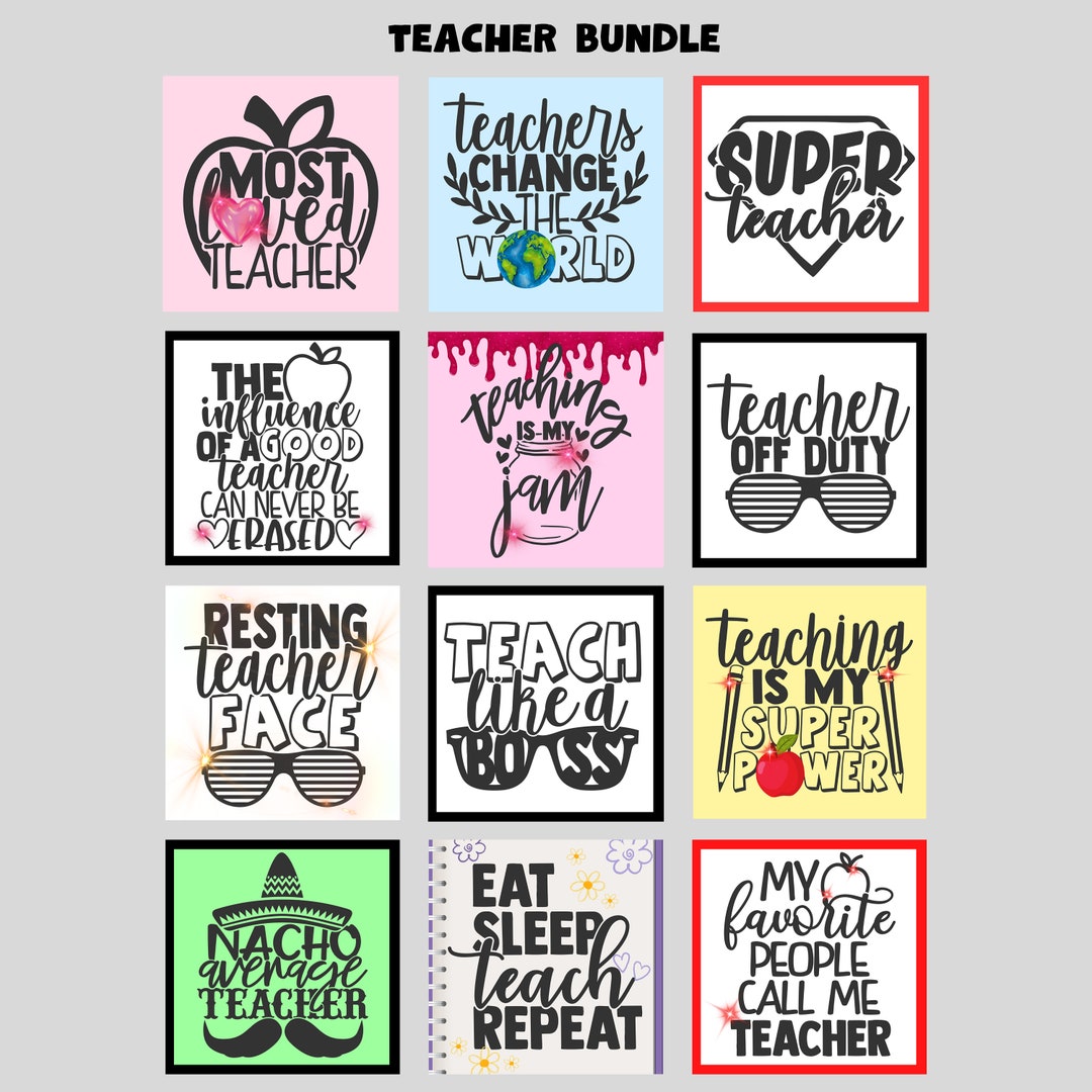 Teacher Bundle, Photo Booth Props, 360 Photo Booth Props, Custom ...