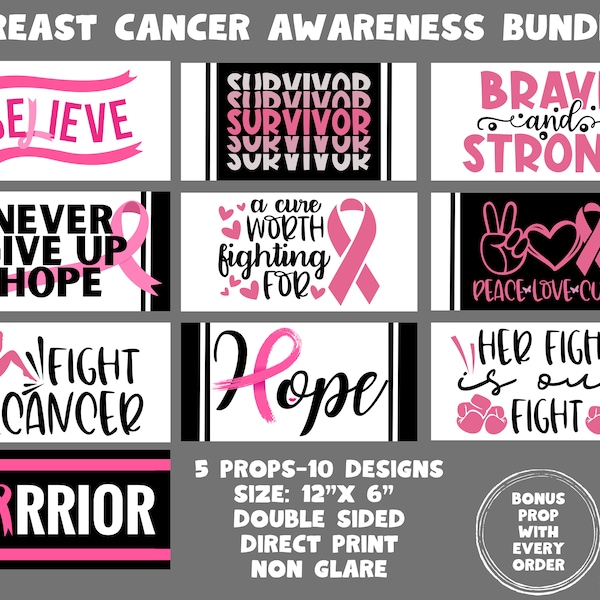 Cancer Awareness Photo Booth Props - Etsy