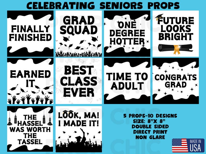 Graduation Photo Booth Props, Senior Party Decorations - Etsy