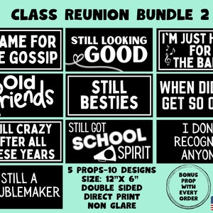 Class Reunion Bundle 2, Photo Booth Props, 360 Photo Booth Props ...