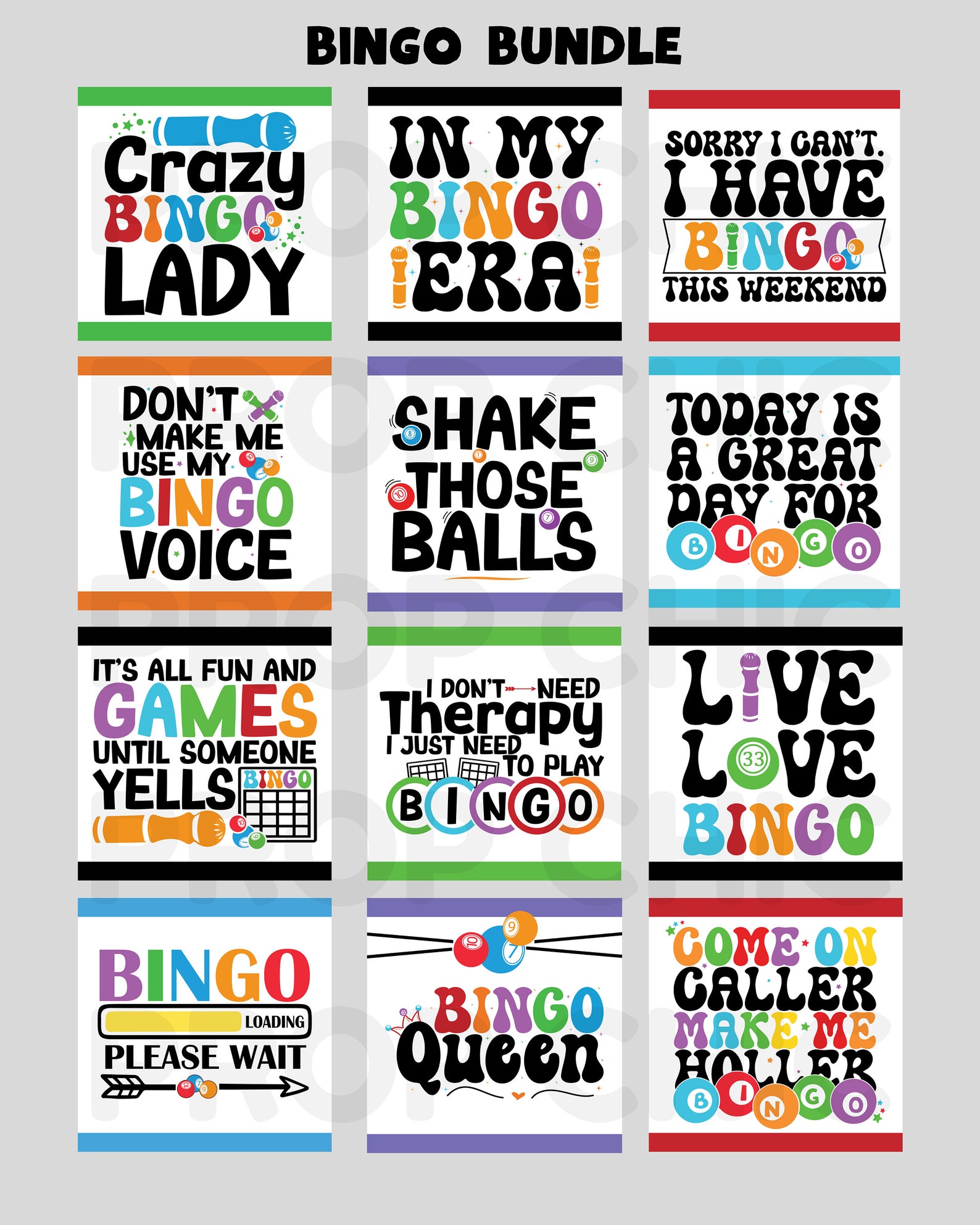 Bingo Photo Booth Props, Double Sided Party Signs - Etsy