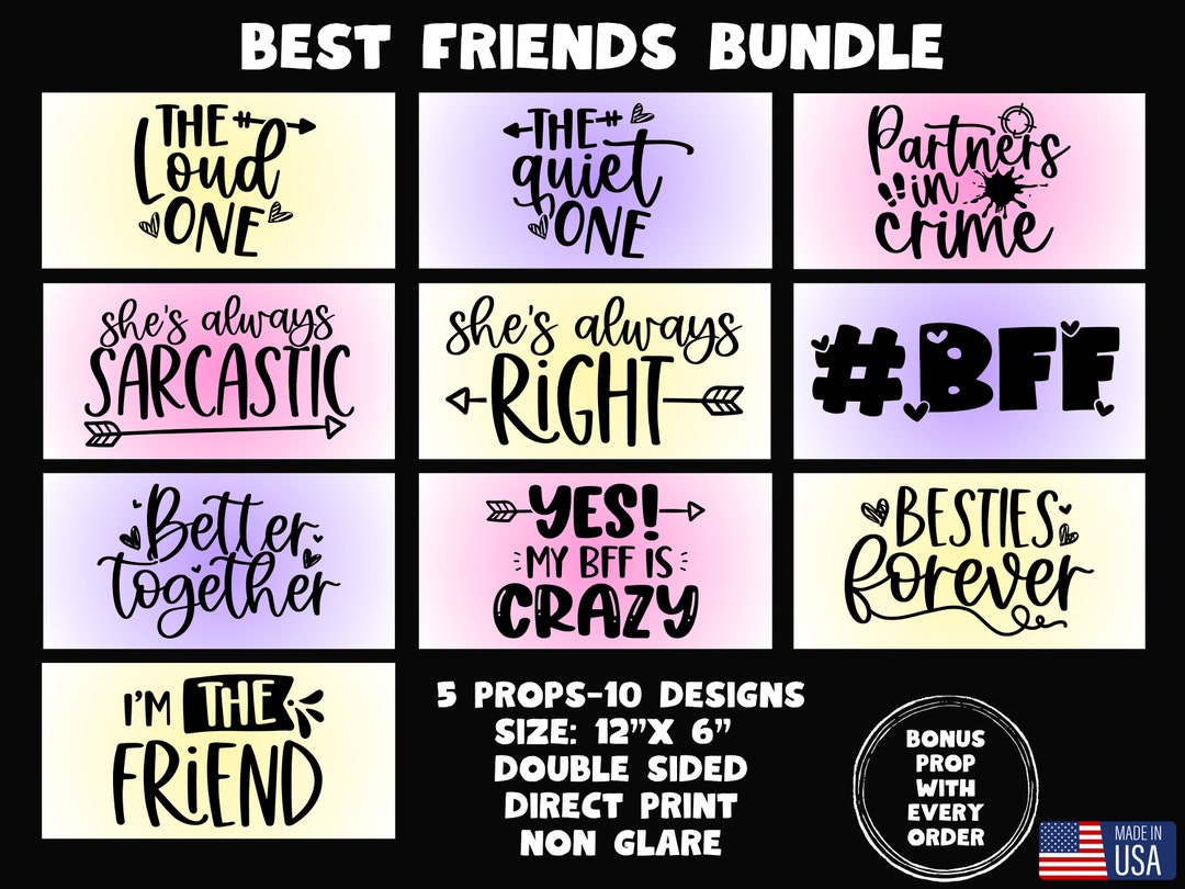 Friends Photo Booth Props, Double Sided Party Signs - Etsy