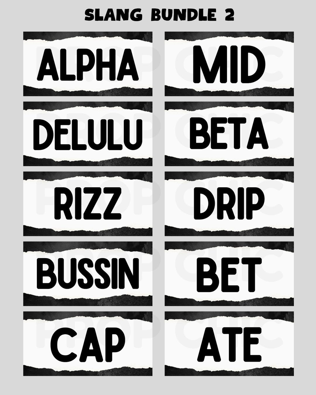 Slang Bundle 2, Photo Booth Props, 360 Photo Booth Props, Custom ...