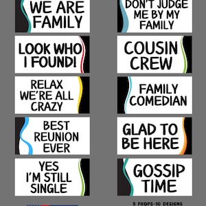 Family Reunion Bundle 2, Photo Booth Props, 360 Photo Booth Props ...