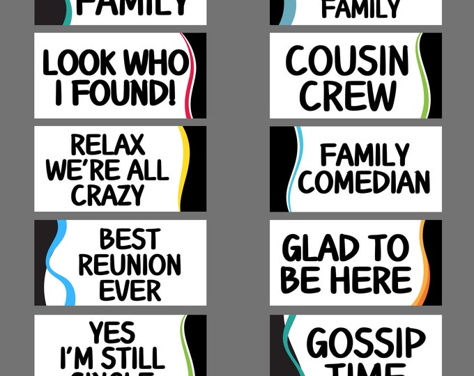 Funny Colorful Family Reunion - Family Gathering Party Photo Booth ...