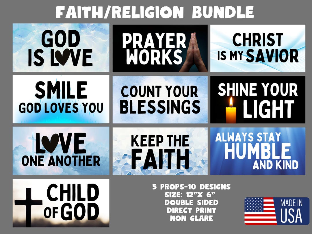 Faith Religious Photo Booth Props, Double Sided, Parties Events - Etsy