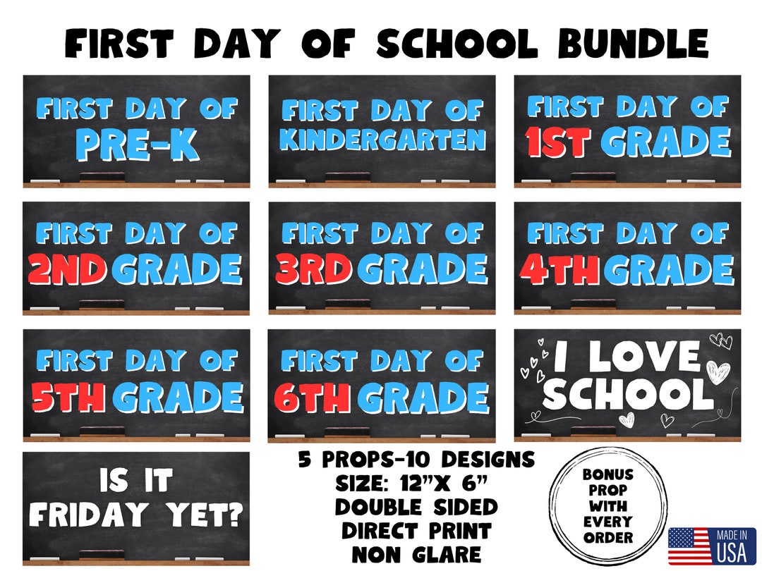 First Day of School Bundle, Photo Booth Props, 360 Photo Booth Props ...