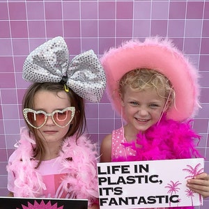 Pink Photo Booth Props, Barbie Theme Party, Double Sided Signs - Etsy