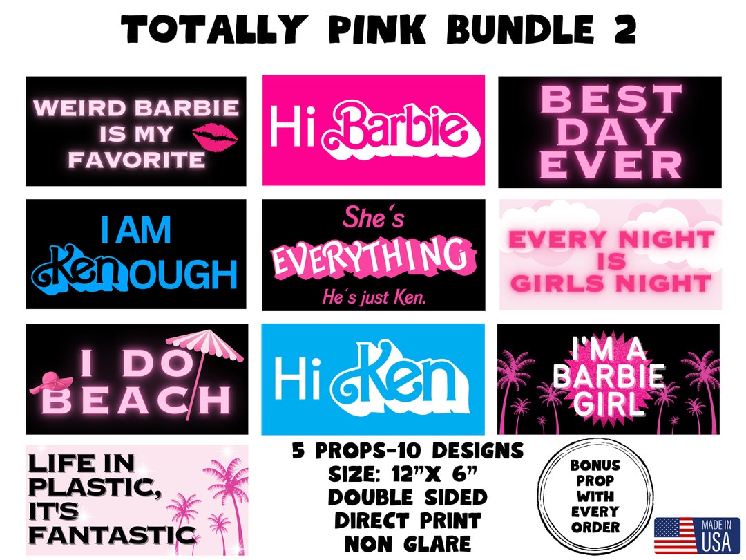 Totally Pink Bundle 2, Photo Booth Props, 360 Photo Booth Props, Custom ...