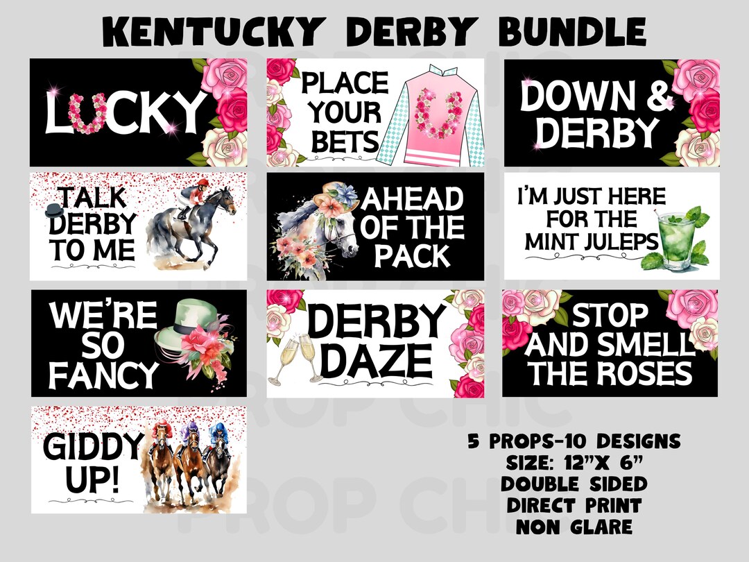 Kentucky Derby Bundle, Photo Booth Props, 360 Photo Booth Props, Custom ...
