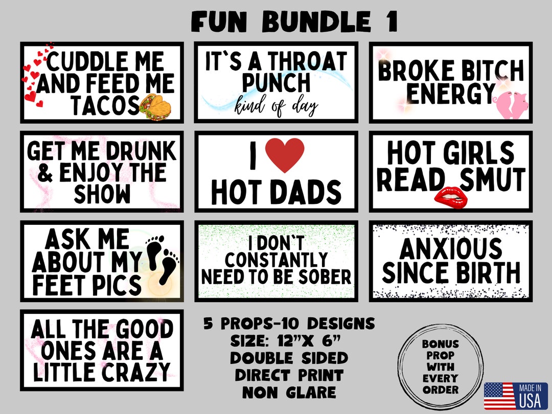Fun Bundle 1, Photo Booth Props, 360 Photo Booth Props, Custom ...