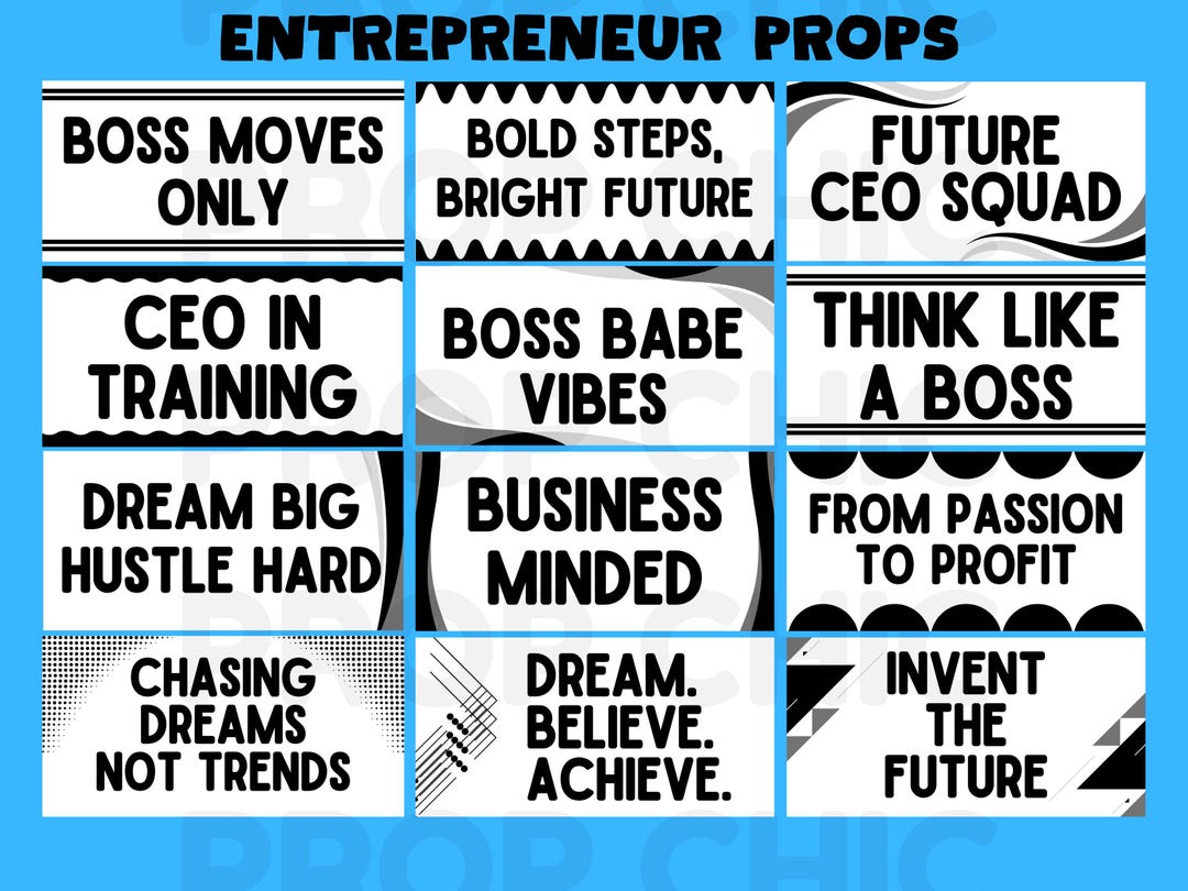 Entrepreneur Bundle, Photo Booth Props, 360 Photo Booth Props, Custom ...