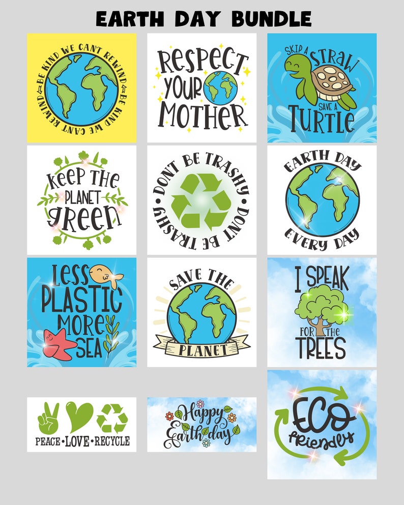 Earth Day Photo Booth Props, Eco-friendly Plastic, Double Sided - Etsy