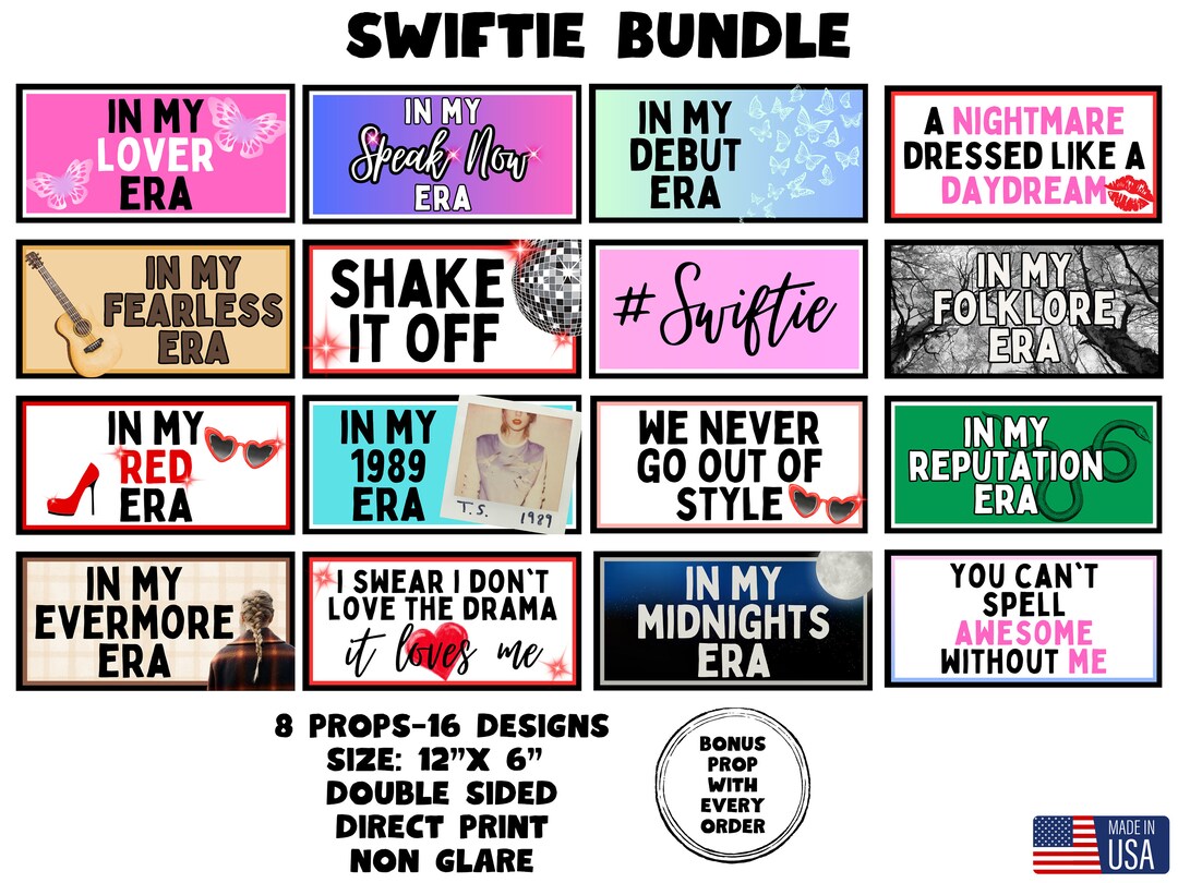 Swiftie Bundle, Photo Booth Props, 360 Photo Booth Props, Custom ...