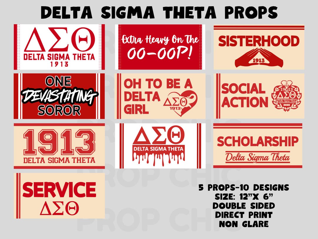 Delta Sigma Theta Props, Photo Booth Props, 360 Photo Booth Props ...