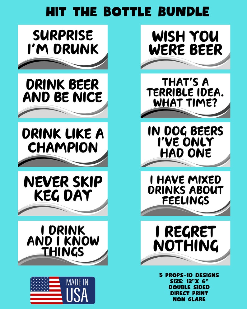 Funny Drinking Photo Booth Props, Party Events, 10 Designs - Etsy