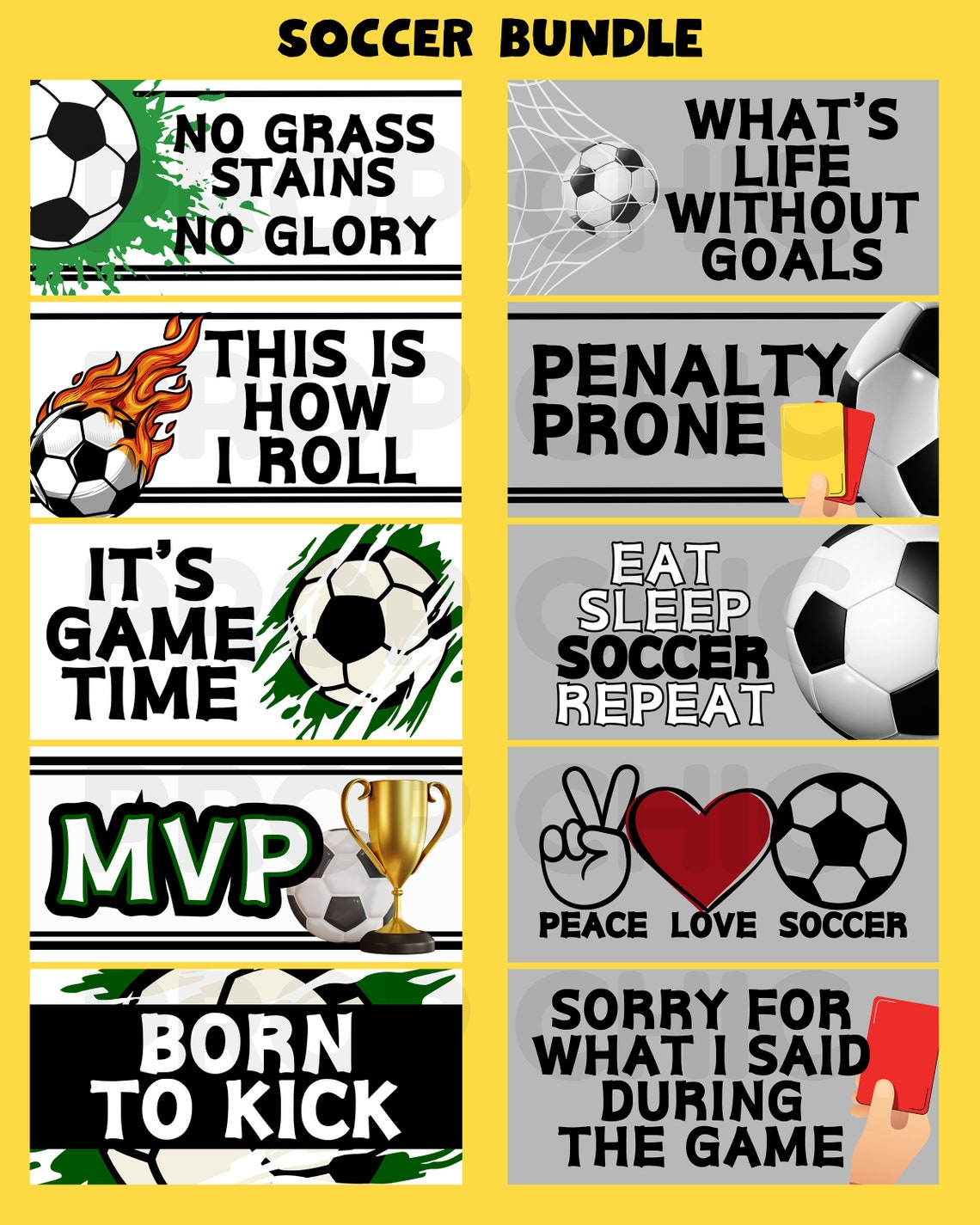 Soccer Photo Booth Props, Double Sided, Party Events - Etsy