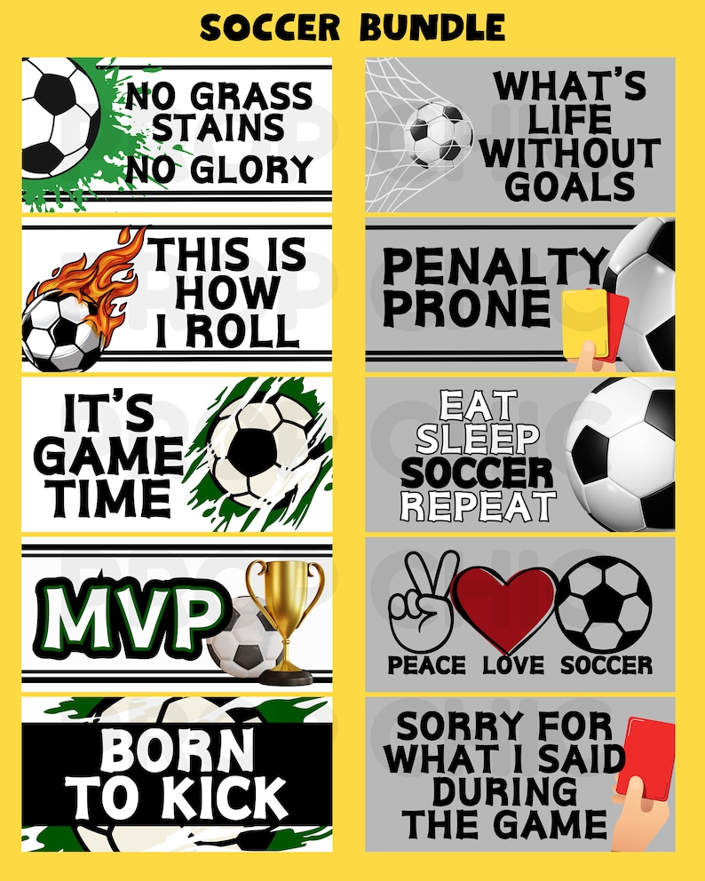 Soccer Photo Booth Props, Double Sided, Party Events - Etsy