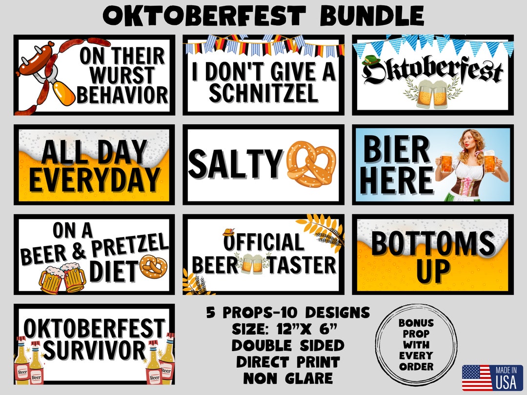 Oktoberfest Bundle, Photo Booth Props, 360 Photo Booth Props, Custom ...