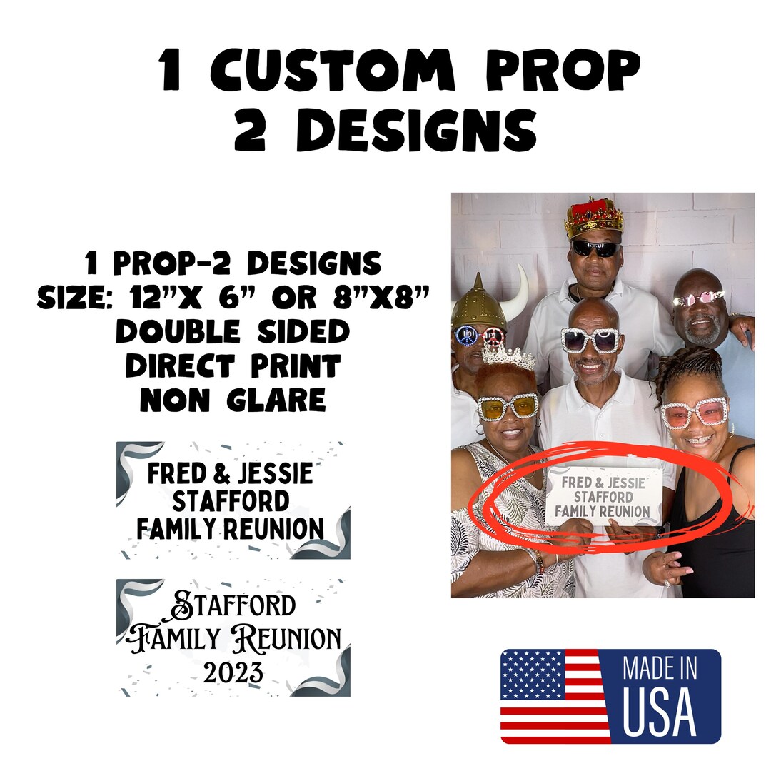 Custom Prop, 1 Prop-2 Designs, Photo Booth Props, 360 Photo Booth Props ...