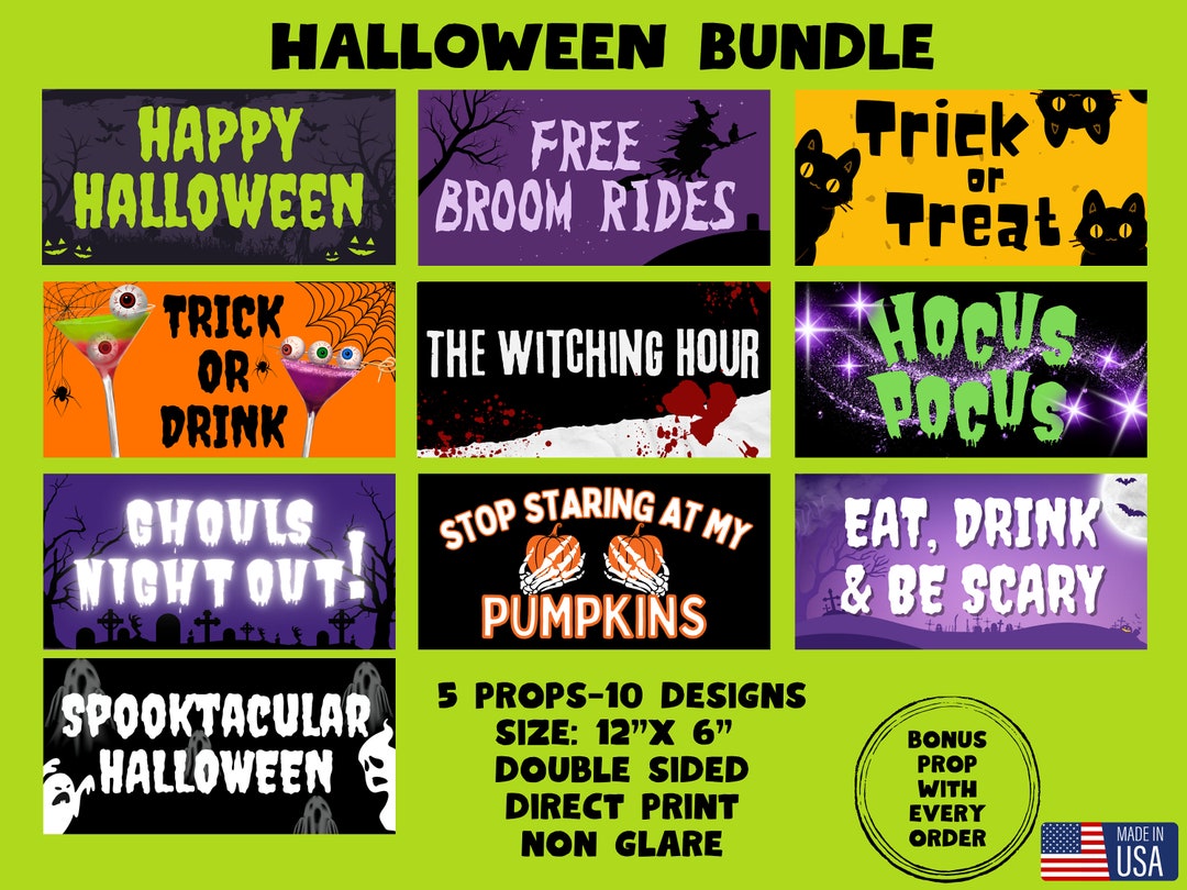 Halloween Bundle, Photo Booth Props, 360 Photo Booth Props, Custom ...