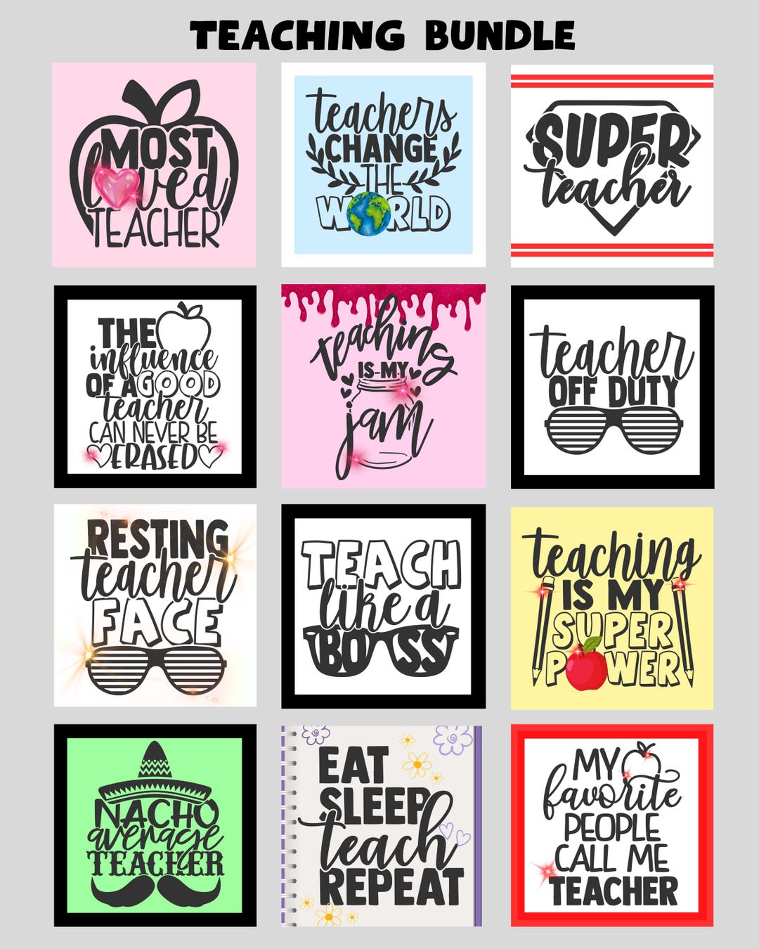Teacher Photo Booth Props, Double Sided, 12 Designs - Etsy