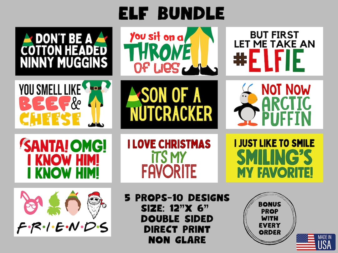 Elf Bundle, Photo Booth Props, 360 Photo Booth Props, Custom Photobooth ...
