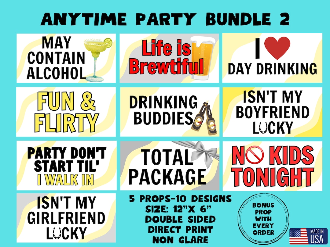 Anytime Party Bundle 2, Photo Booth Props, 360 Photo Booth Props ...