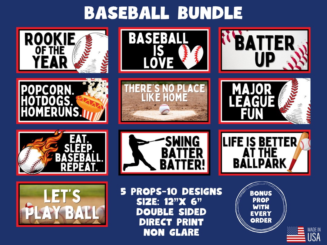 Baseball Bundle, Photo Booth Props, 360 Photo Booth Props, Custom ...