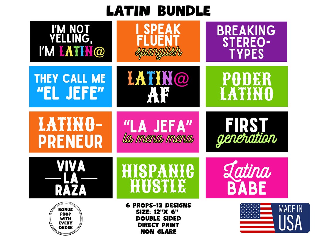 Latin Bundle Photo Booth Props 360 Photo Booth Props Custom - Etsy