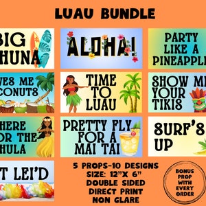 Luau Photo Booth Props, Hawaiian Party Decorations - Etsy