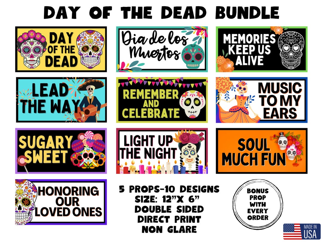 Day of the Dead Bundle, Photo Booth Props, 360 Photo Booth Props ...