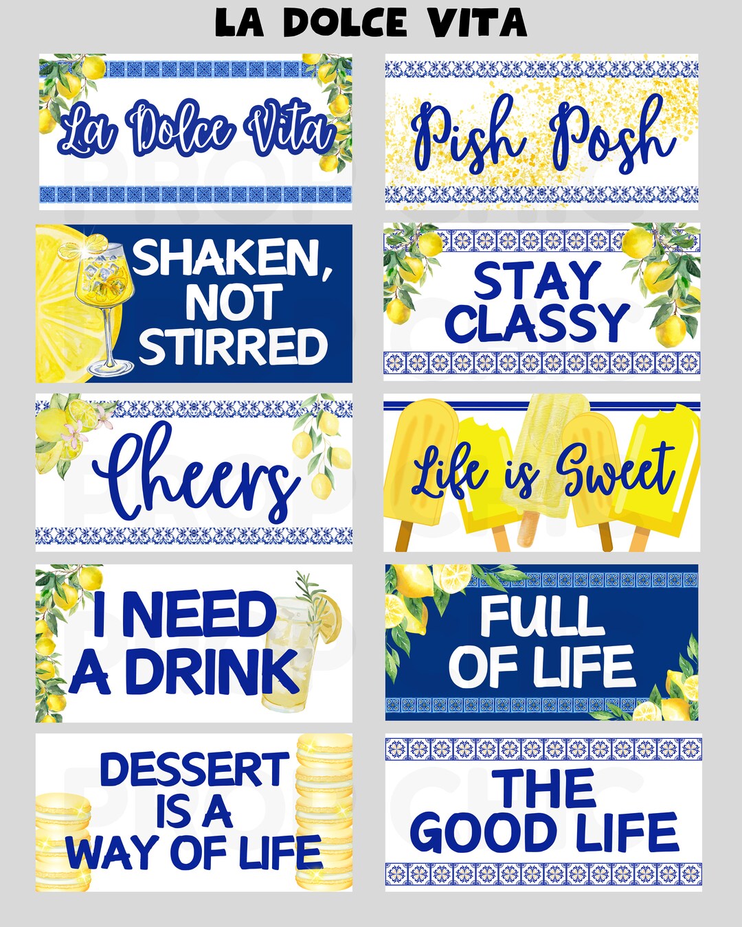 La Dolce Vita Bundle, Photo Booth Props, 360 Photo Booth Props, Custom ...