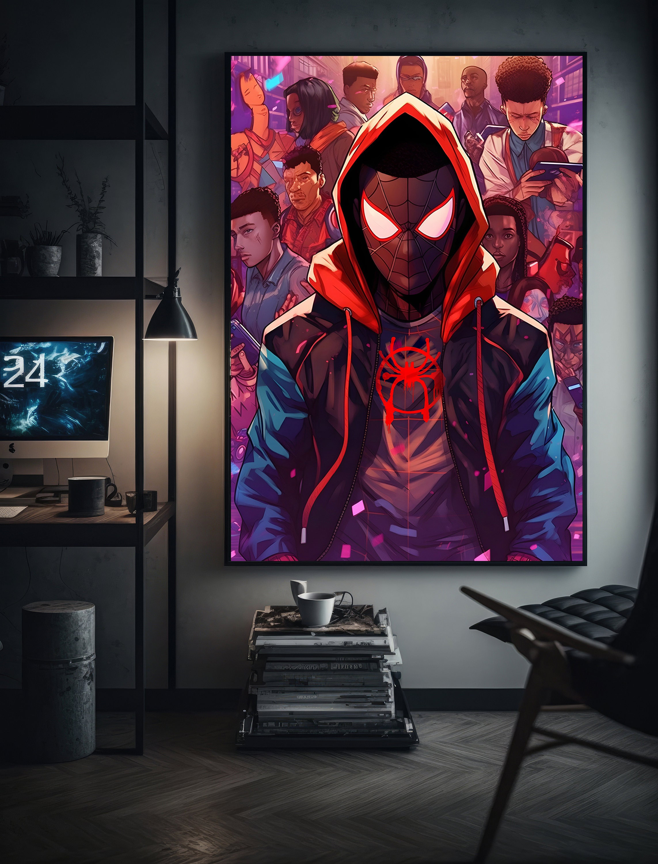 Miles Morales Spiderman Character Poster | PRINTABLE Art Print - Etsy