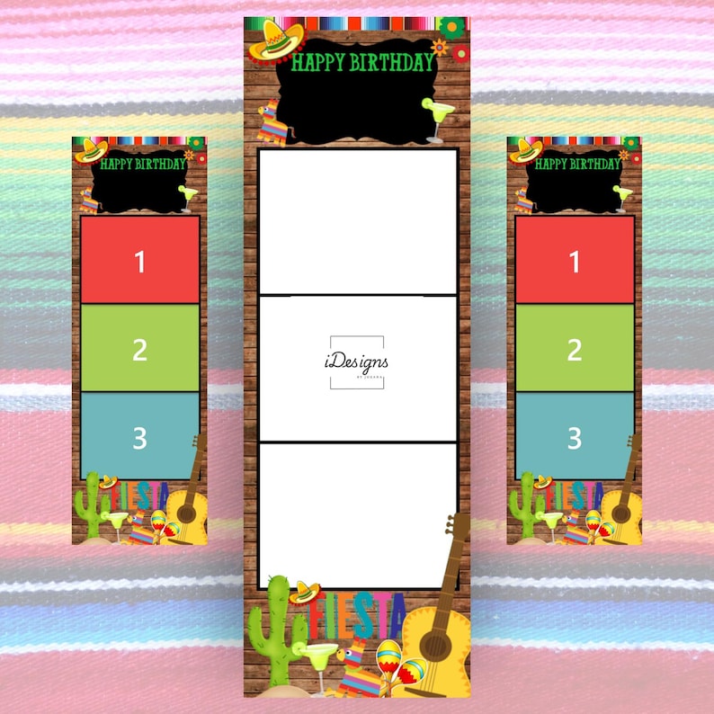 Fiesta Photobooth Template 2x6 - Etsy