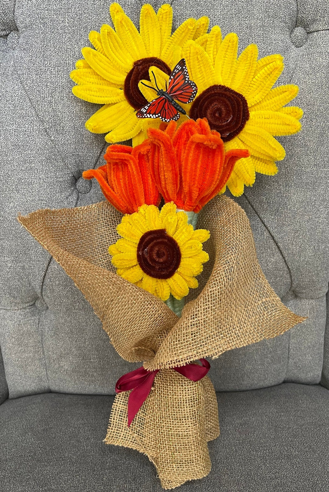 Handmade Sunflower Bouquet Pipe Cleaner Flowers - Etsy