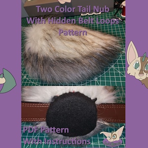 Two-color Tail Nub With Hidden Belt Loop (PDF Pattern) - Etsy