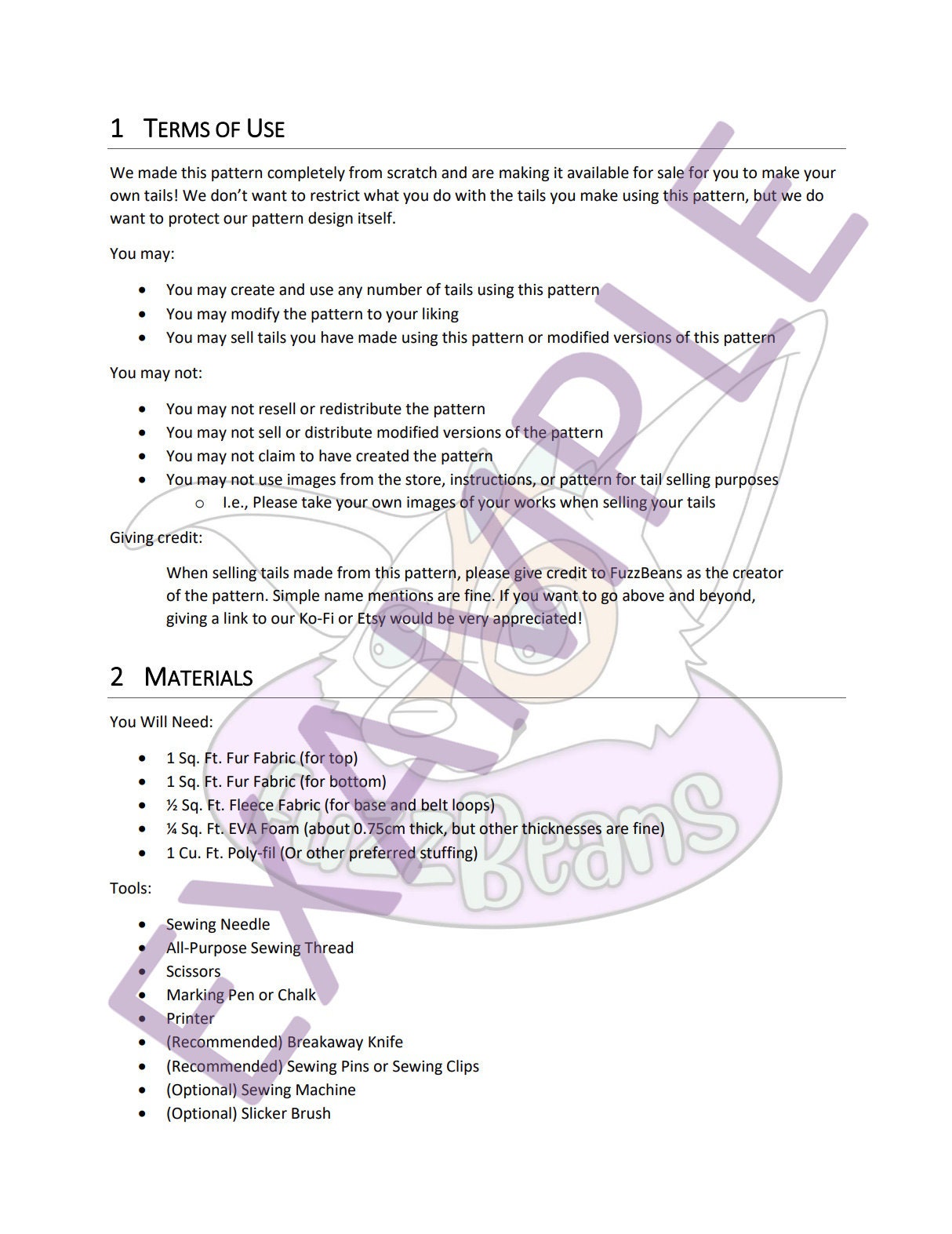 Two-color Tail Nub With Hidden Belt Loop (PDF Pattern) - Etsy