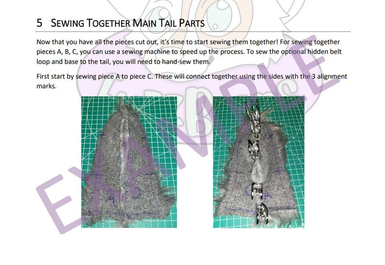 Two-color Tail Nub With Hidden Belt Loop (PDF Pattern) - Etsy