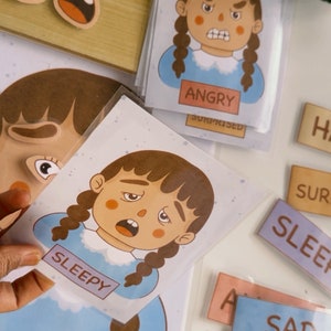 Printable Emotions Activity Facial Expressions L Homeschool Cut and ...