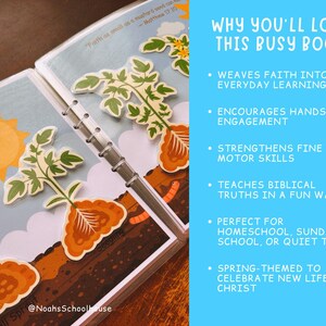 Printable Spring Bible Busy Book, Binder Activity | Preschool Activity ...