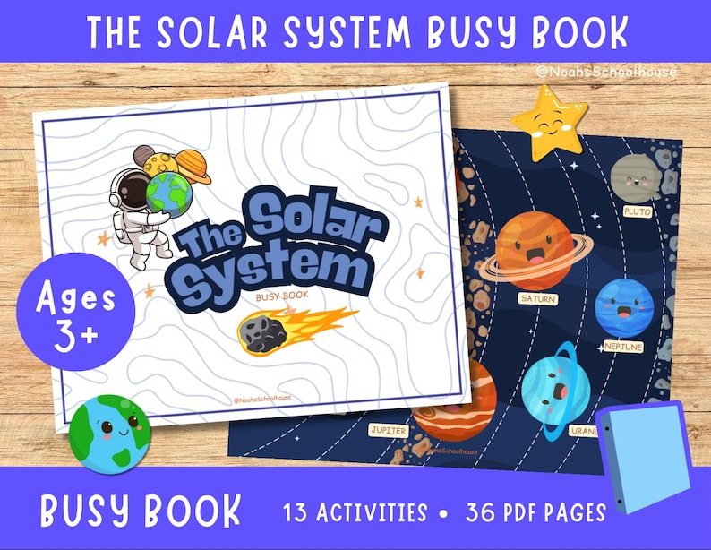 Solar System Busy Book: Printable Science Activity (PDF) - Etsy
