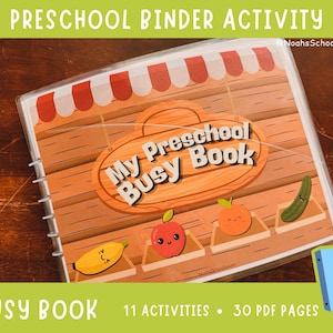 Preschool Busy Book: Interactive Learning Binder Activity (digital ...