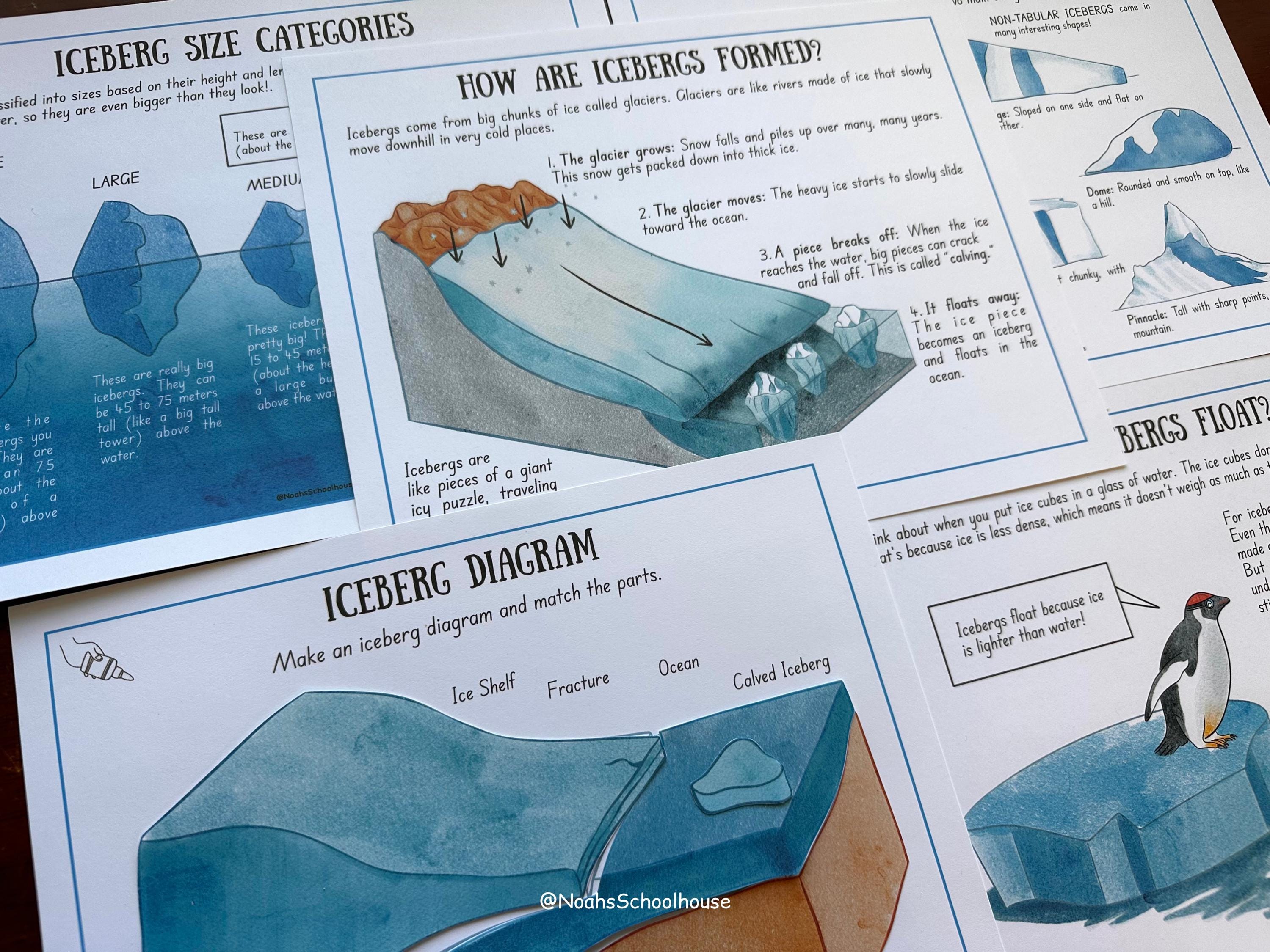 Printable Iceberg Unit Study | Prek to Elementary | Homeschool | Winter ...
