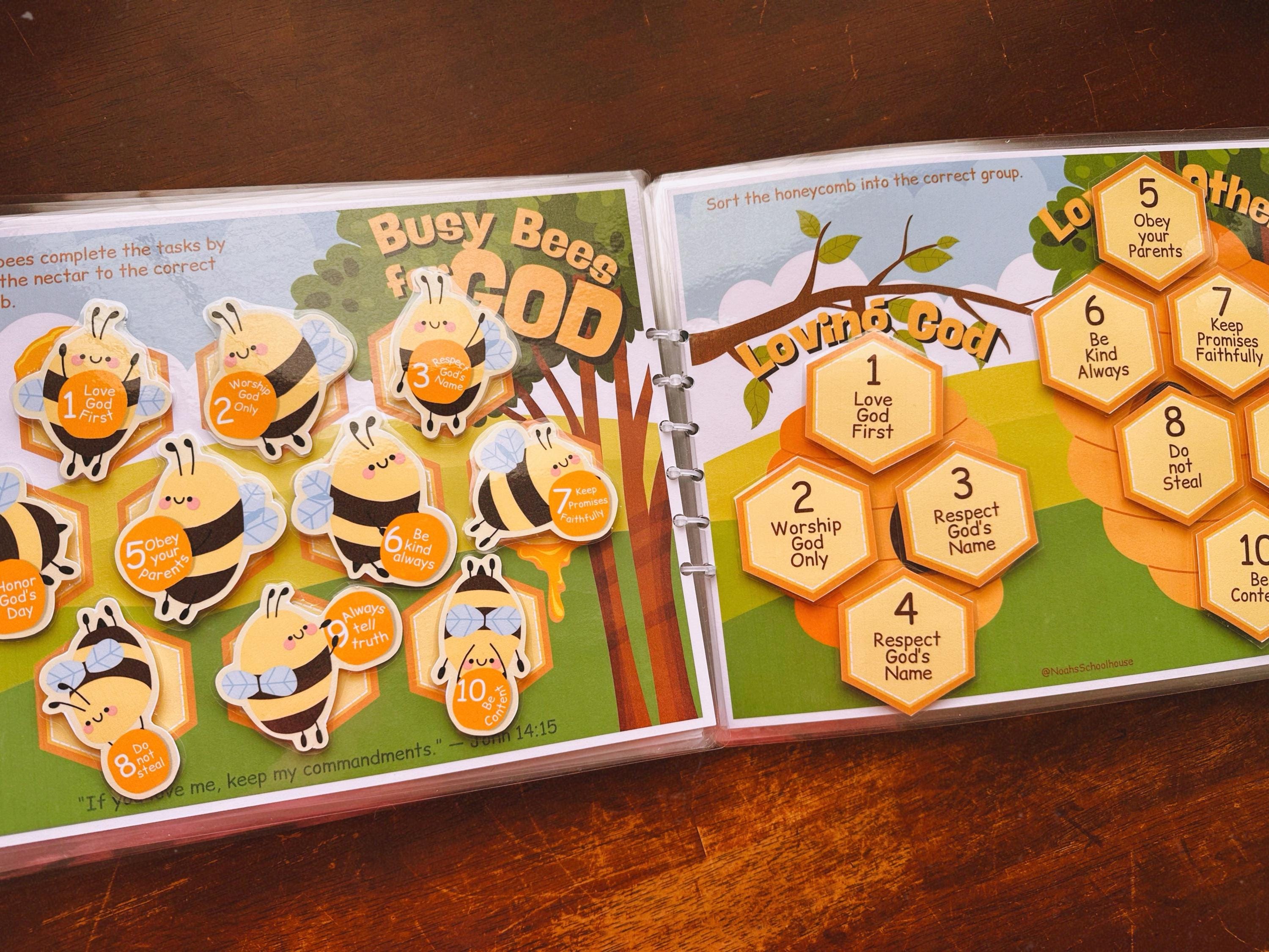 Printable Spring Bible Busy Book, Binder Activity | Preschool Activity ...