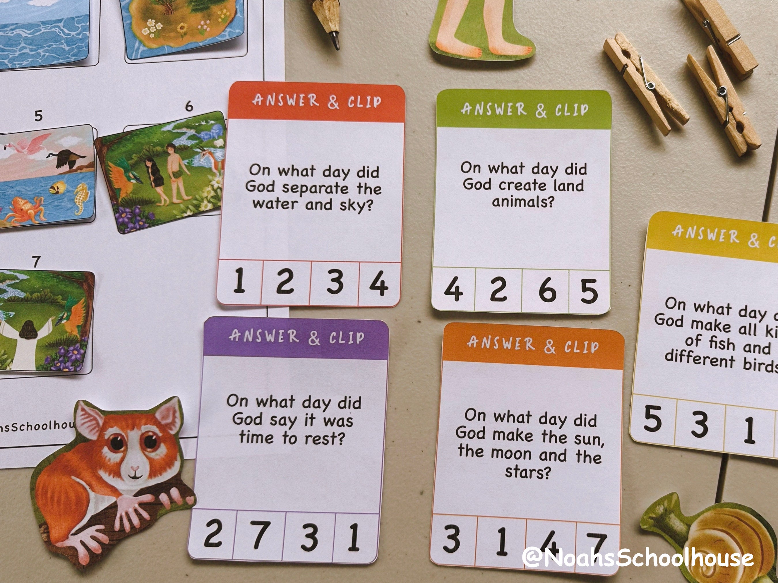 Printable Creation Story Unit Study Homeschool Sunday School Lessons ...