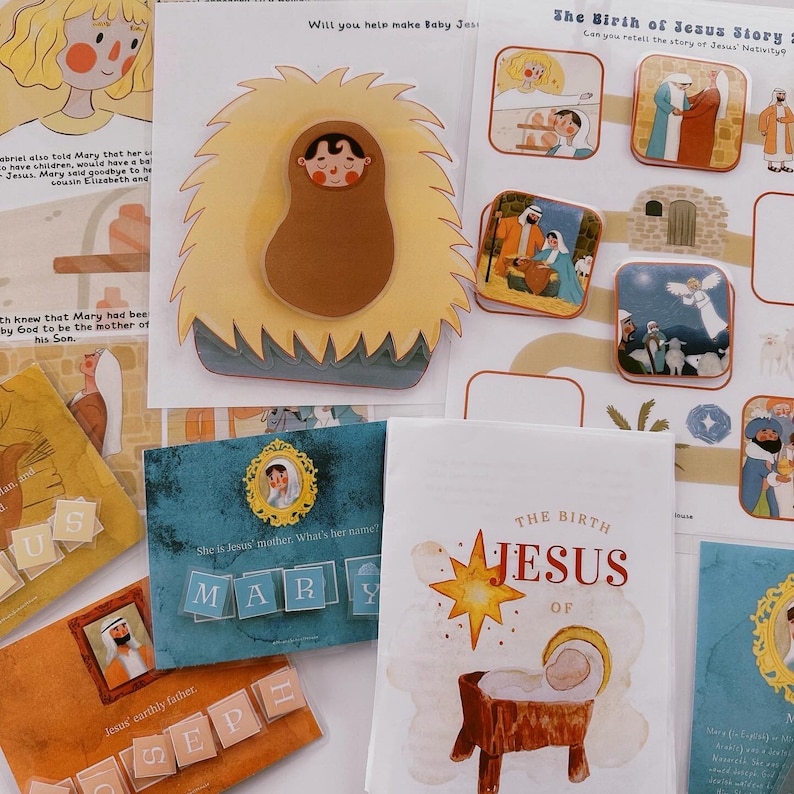 Printable Jesus Birth Activity | Nativity Story | Homeschool | Sunday ...