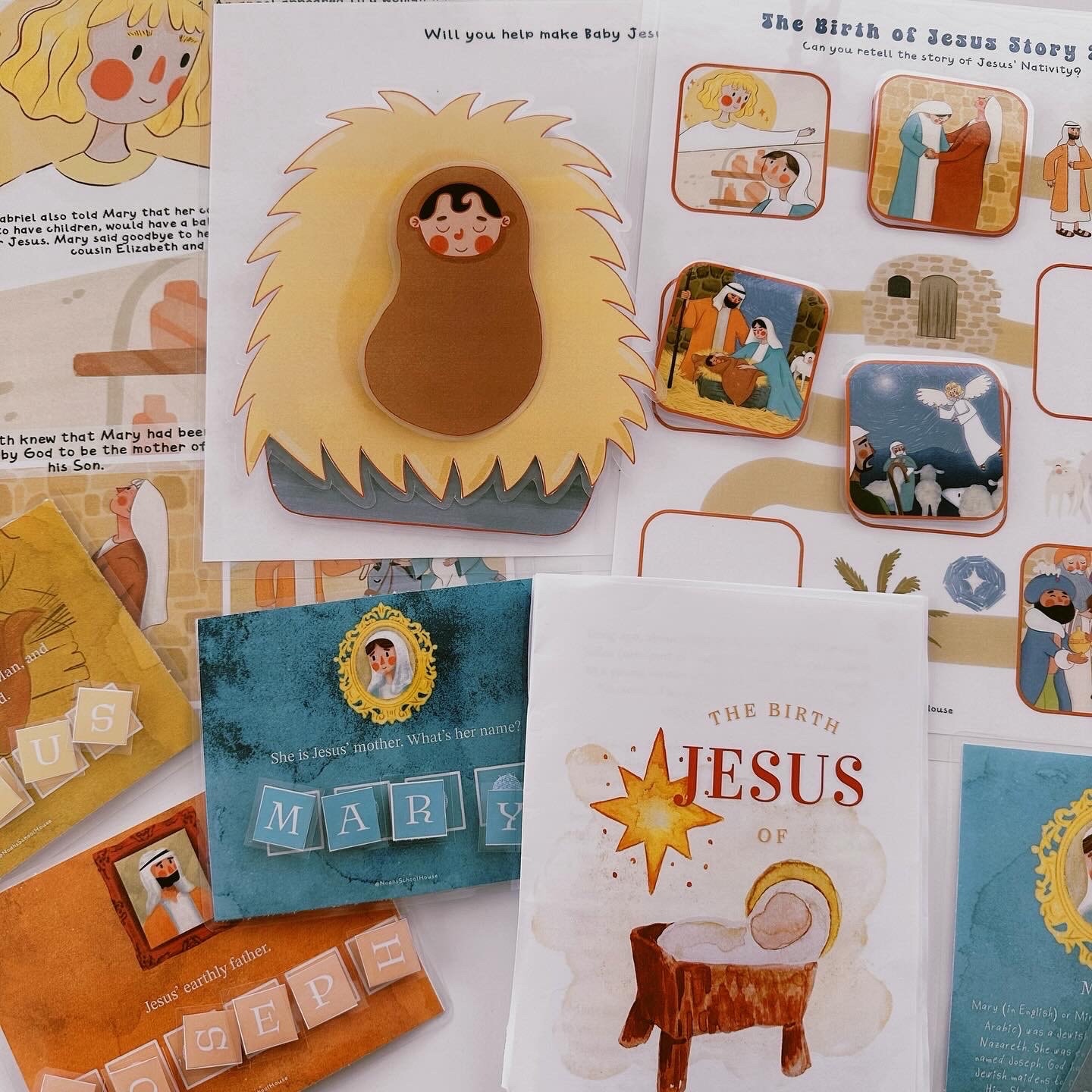 Printable Jesus Birth Activity Nativity Story Homeschool Sunday School ...