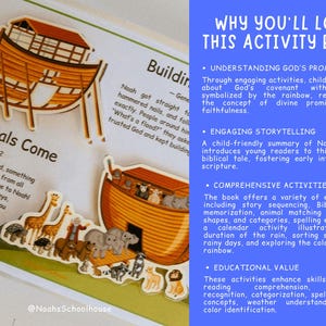 Printable Noah's Ark Activity Book, Binder Activity | Preschool ...